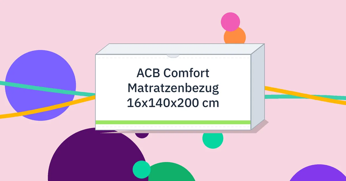 Symbolbild: Packung mit der Aufschrift ACB Comfort Matratzenbezug 16x140x200 cm (PZN 04117265) – Verfügbarkeit und Bezug in Apotheken in Frankfurt am Main