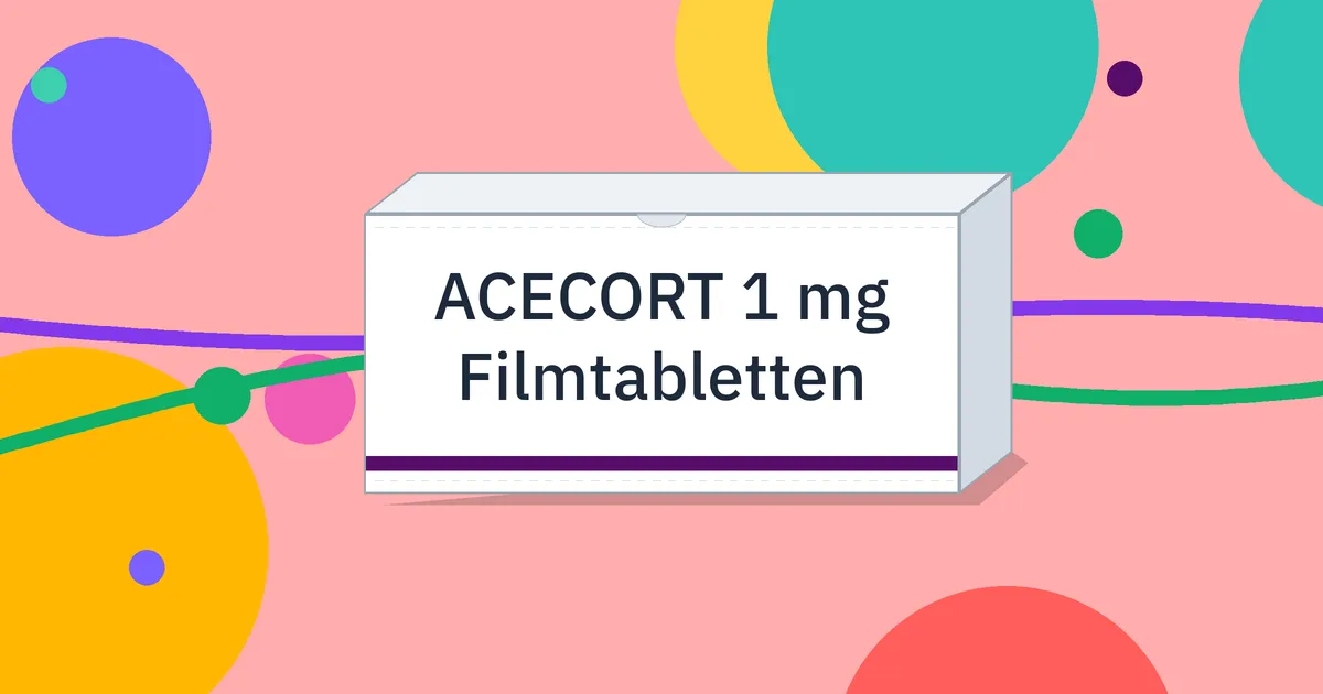 Symbolbild: Packung mit der Aufschrift ACECORT 1 mg Filmtabletten (PZN 17952851) – Verfügbarkeit und Bezug in Apotheken in Frankfurt am Main