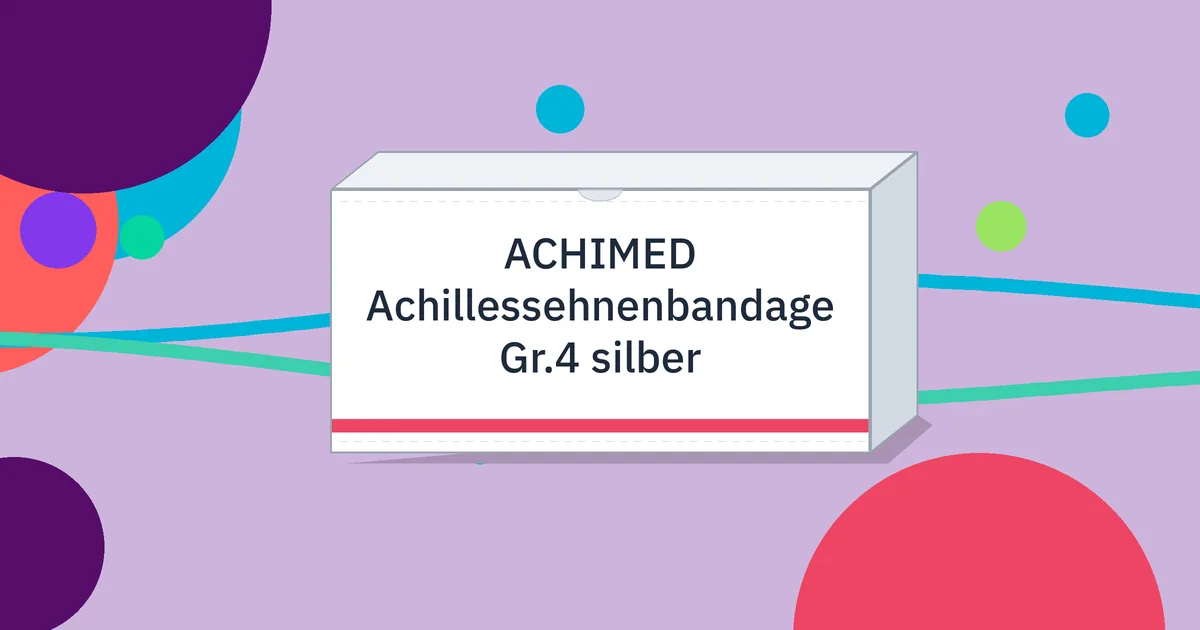 Symbolbild: Packung mit der Aufschrift ACHIMED Achillessehnenbandage Gr.4 silber (PZN 15314678) – Verfügbarkeit und Bezug in Apotheken in Frankfurt am Main
