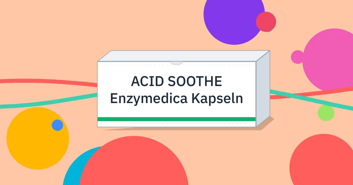 Symbolbild: Packung mit der Aufschrift ACID SOOTHE Enzymedica Kapseln (PZN 12589860) – Verfügbarkeit und Bezug in Apotheken in Frankfurt am Main