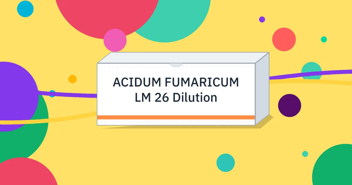 Symbolbild: Packung mit der Aufschrift ACIDUM FUMARICUM LM 26 Dilution (PZN 13274839) – Verfügbarkeit und Bezug in Apotheken in Frankfurt am Main