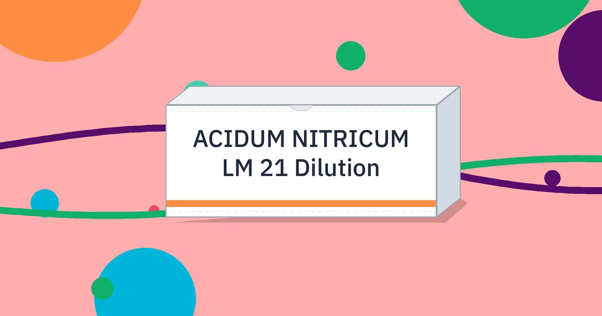 Symbolbild: Packung mit der Aufschrift ACIDUM NITRICUM LM 21 Dilution (PZN 12752886) – Verfügbarkeit und Bezug in Apotheken in Frankfurt am Main