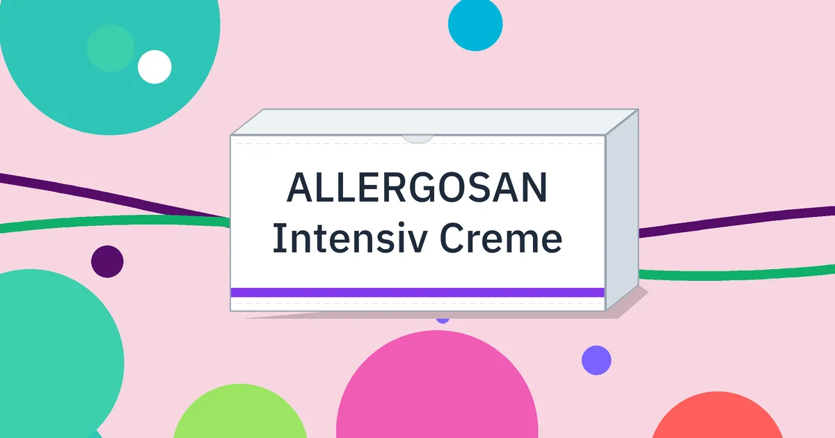Symbolbild: Packung mit der Aufschrift ALLERGOSAN Intensiv Creme (PZN 10274253) – Verfügbarkeit und Bezug in Apotheken in Frankfurt am Main
