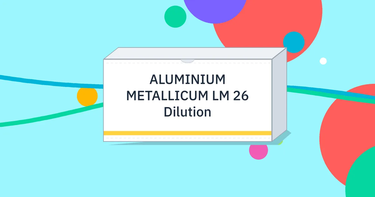 Symbolbild: Packung mit der Aufschrift ALUMINIUM METALLICUM LM 26 Dilution (PZN 12759517) – Verfügbarkeit und Bezug in Apotheken in Frankfurt am Main