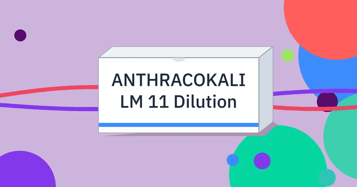 Symbolbild: Packung mit der Aufschrift ANTHRACOKALI LM 11 Dilution (PZN 13371212) – Verfügbarkeit und Bezug in Apotheken in Frankfurt am Main