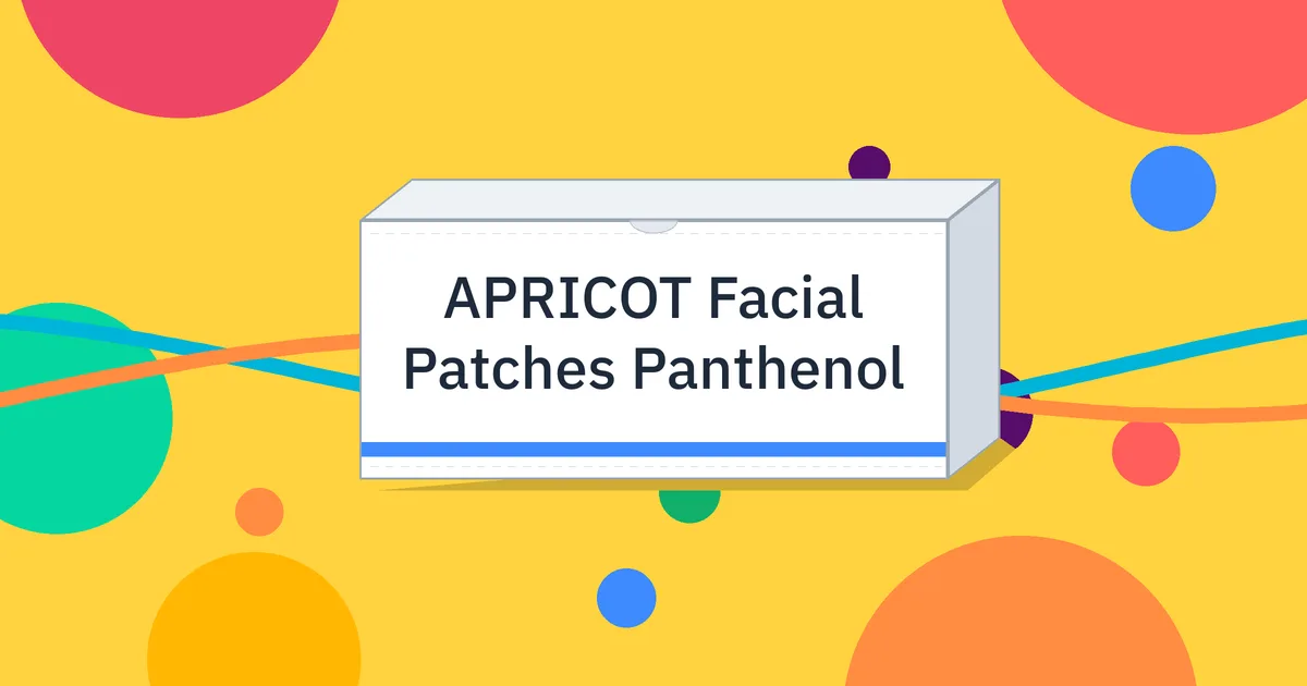 Symbolbild: Packung mit der Aufschrift APRICOT Facial Patches Panthenol (PZN 19445495) – Verfügbarkeit und Bezug in Apotheken in Frankfurt am Main