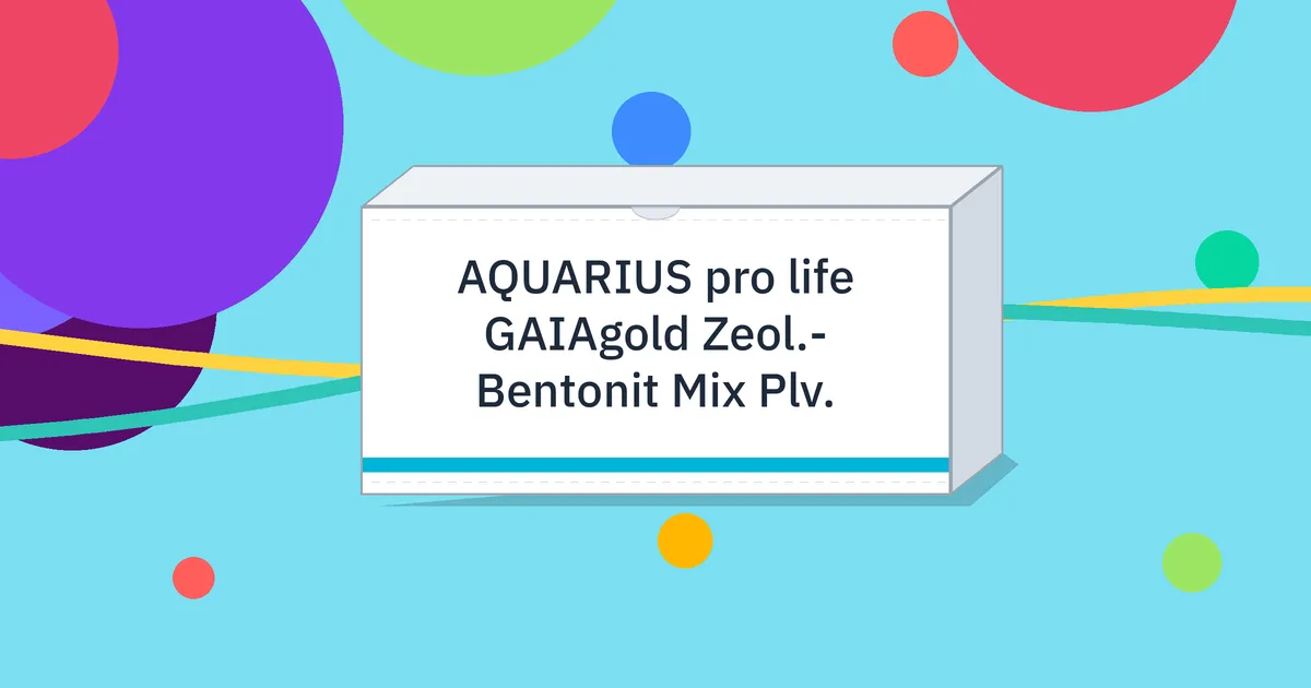Symbolbild: Packung mit der Aufschrift AQUARIUS pro life GAIAgold Zeol.-Bentonit Mix Plv. (PZN 19056078) – Verfügbarkeit und Bezug in Apotheken in Frankfurt am Main