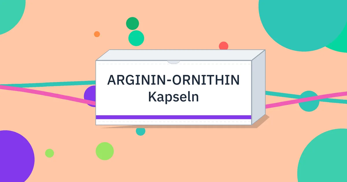 Symbolbild: Packung mit der Aufschrift ARGININ-ORNITHIN Kapseln (PZN 20621342) – Verfügbarkeit und Bezug in Apotheken in Frankfurt am Main