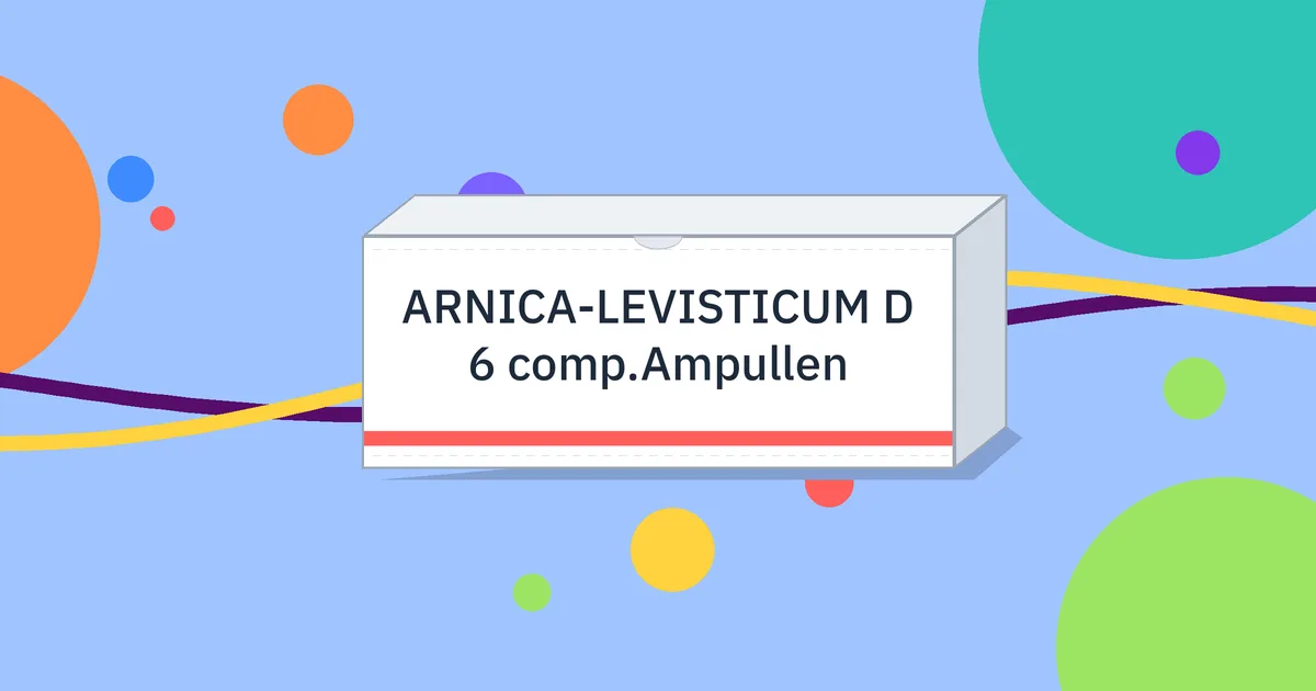 Symbolbild: Packung mit der Aufschrift ARNICA-LEVISTICUM D 6 comp.Ampullen (PZN 01618558) – Verfügbarkeit und Bezug in Apotheken in Frankfurt am Main