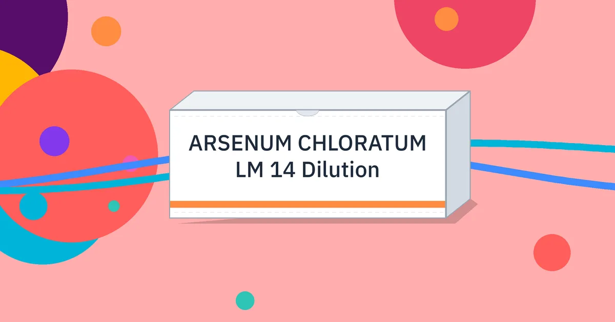 Symbolbild: Packung mit der Aufschrift ARSENUM CHLORATUM LM 14 Dilution (PZN 12771777) – Verfügbarkeit und Bezug in Apotheken in Frankfurt am Main