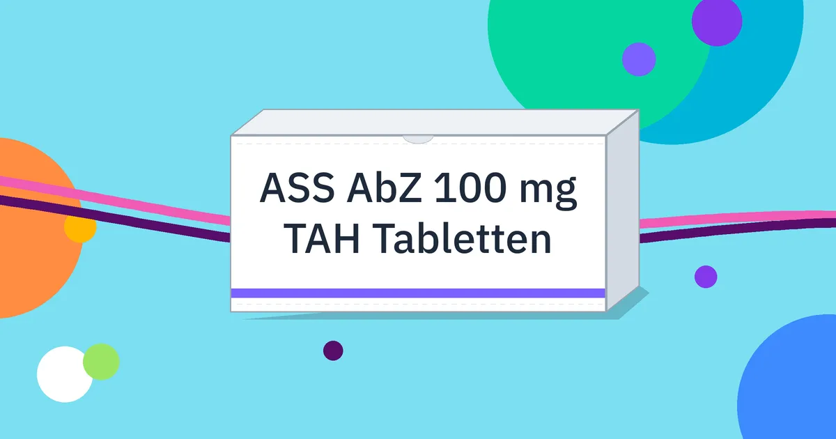 Symbolbild: Packung mit der Aufschrift ASS AbZ 100 mg TAH Tabletten (PZN 11481830) – Verfügbarkeit und Bezug in Apotheken in Frankfurt am Main