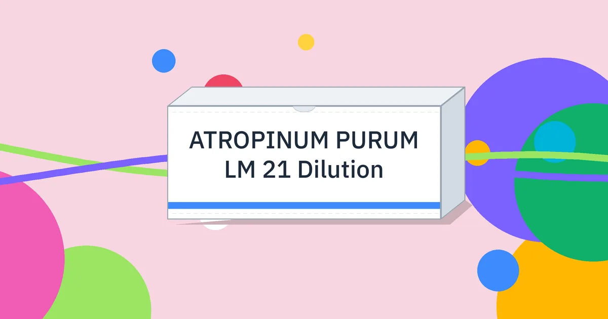 Symbolbild: Packung mit der Aufschrift ATROPINUM PURUM LM 21 Dilution (PZN 12782580) – Verfügbarkeit und Bezug in Apotheken in Frankfurt am Main