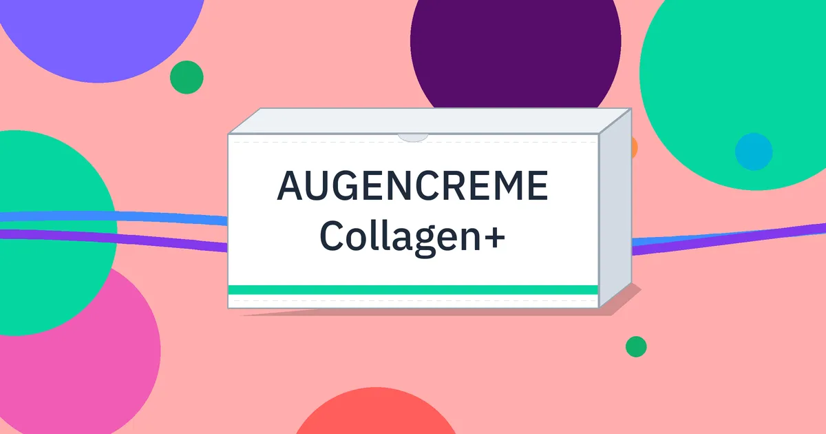 Symbolbild: Packung mit der Aufschrift AUGENCREME Collagen+ (PZN 19921122) – Verfügbarkeit und Bezug in Apotheken in Frankfurt am Main