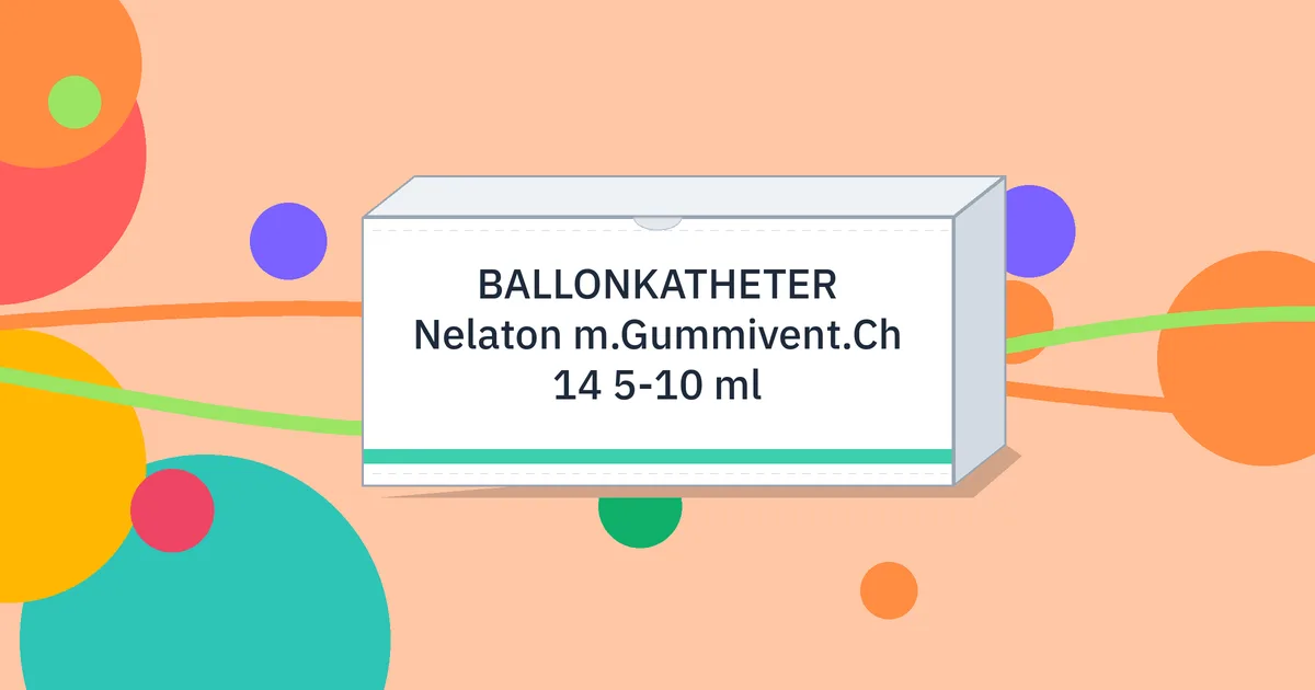 Symbolbild: Packung mit der Aufschrift BALLONKATHETER Nelaton m.Gummivent.Ch 14 5-10 ml (PZN 04041467) – Verfügbarkeit und Bezug in Apotheken in Frankfurt am Main
