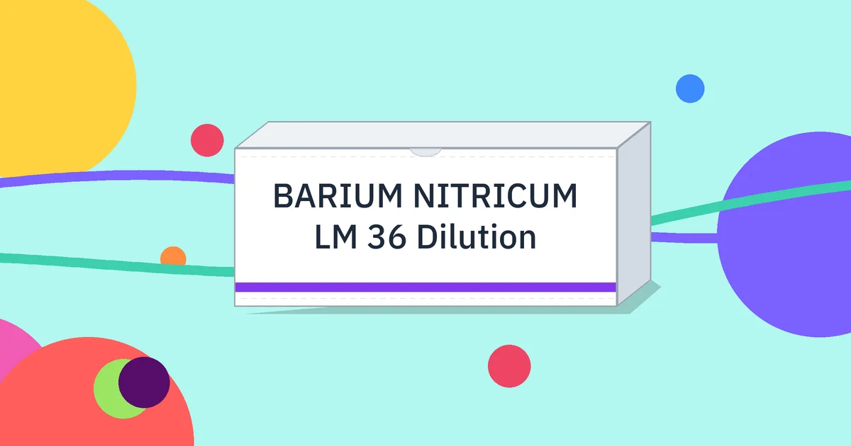 Symbolbild: Packung mit der Aufschrift BARIUM NITRICUM LM 36 Dilution (PZN 13377947) – Verfügbarkeit und Bezug in Apotheken in Frankfurt am Main