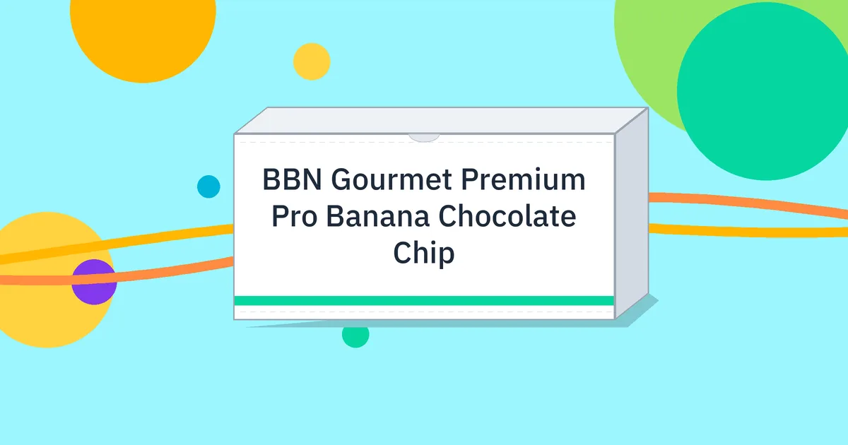 Symbolbild: Packung mit der Aufschrift BBN Gourmet Premium Pro Banana Chocolate Chip (PZN 16396112) – Verfügbarkeit und Bezug in Apotheken in Frankfurt am Main