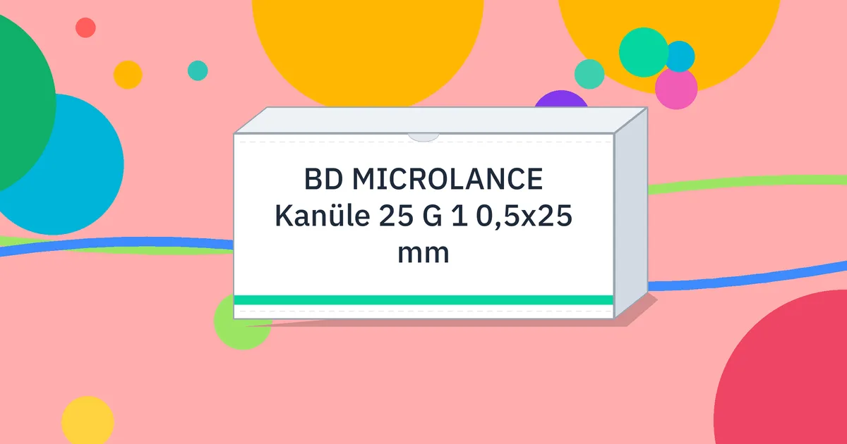 Symbolbild: Packung mit der Aufschrift BD MICROLANCE Kanüle 25 G 1 0,5x25 mm (PZN 03086982) – Verfügbarkeit und Bezug in Apotheken in Frankfurt am Main