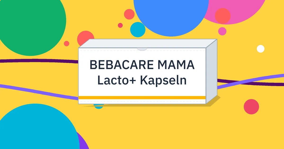 Symbolbild: Packung mit der Aufschrift BEBACARE MAMA Lacto+ Kapseln (PZN 19798242) – Verfügbarkeit und Bezug in Apotheken in Frankfurt am Main