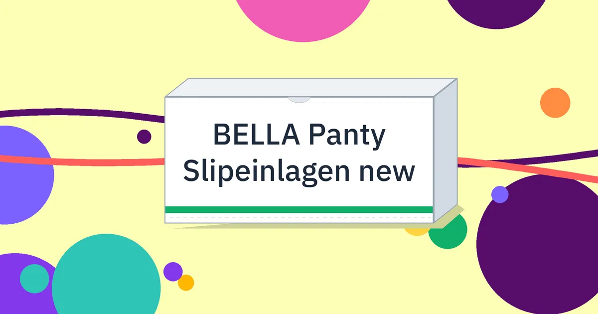 Symbolbild: Packung mit der Aufschrift BELLA Panty Slipeinlagen new (PZN 11276863) – Verfügbarkeit und Bezug in Apotheken in Frankfurt am Main