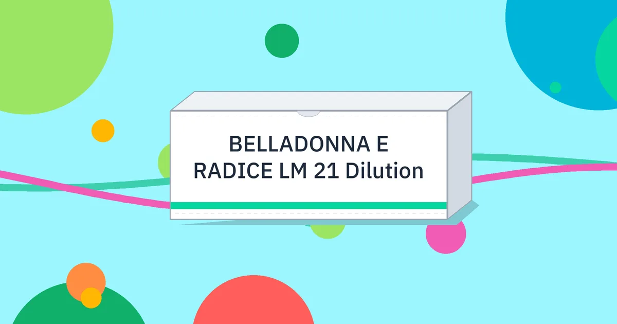 Symbolbild: Packung mit der Aufschrift BELLADONNA E RADICE LM 21 Dilution (PZN 13381357) – Verfügbarkeit und Bezug in Apotheken in Frankfurt am Main