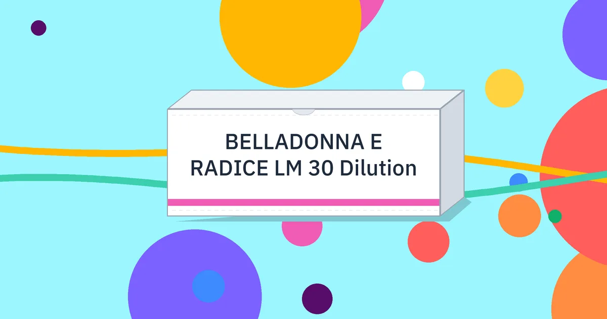 Symbolbild: Packung mit der Aufschrift BELLADONNA E RADICE LM 30 Dilution (PZN 13381587) – Verfügbarkeit und Bezug in Apotheken in Frankfurt am Main
