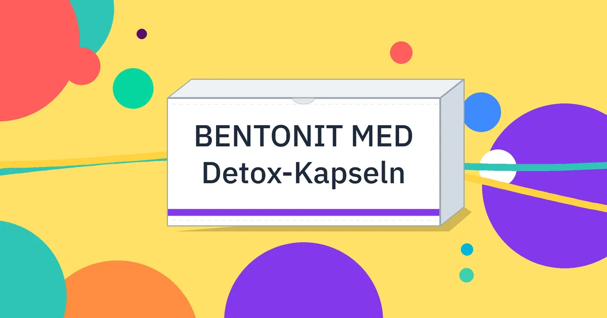 Symbolbild: Packung mit der Aufschrift BENTONIT MED Detox-Kapseln (PZN 19161094) – Verfügbarkeit und Bezug in Apotheken in Frankfurt am Main