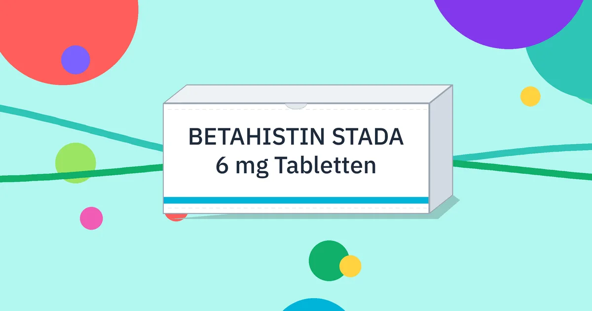 Symbolbild: Packung mit der Aufschrift BETAHISTIN STADA 6 mg Tabletten (PZN 08541899) – Verfügbarkeit und Bezug in Apotheken in Frankfurt am Main