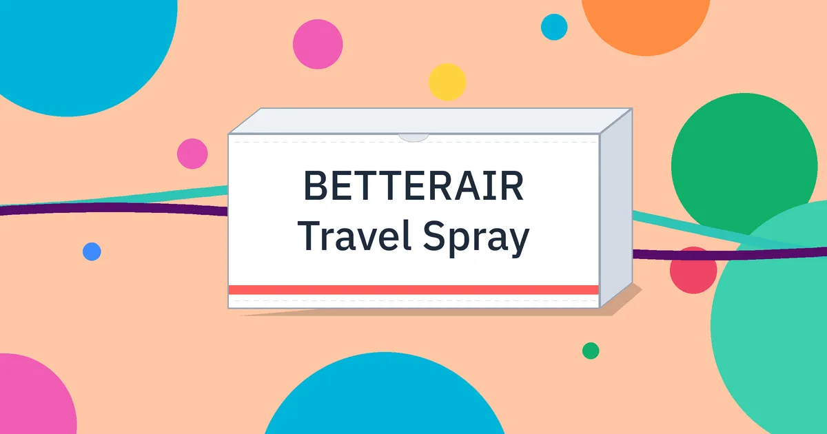 Symbolbild: Packung mit der Aufschrift BETTERAIR Travel Spray (PZN 18107112) – Verfügbarkeit und Bezug in Apotheken in Frankfurt am Main