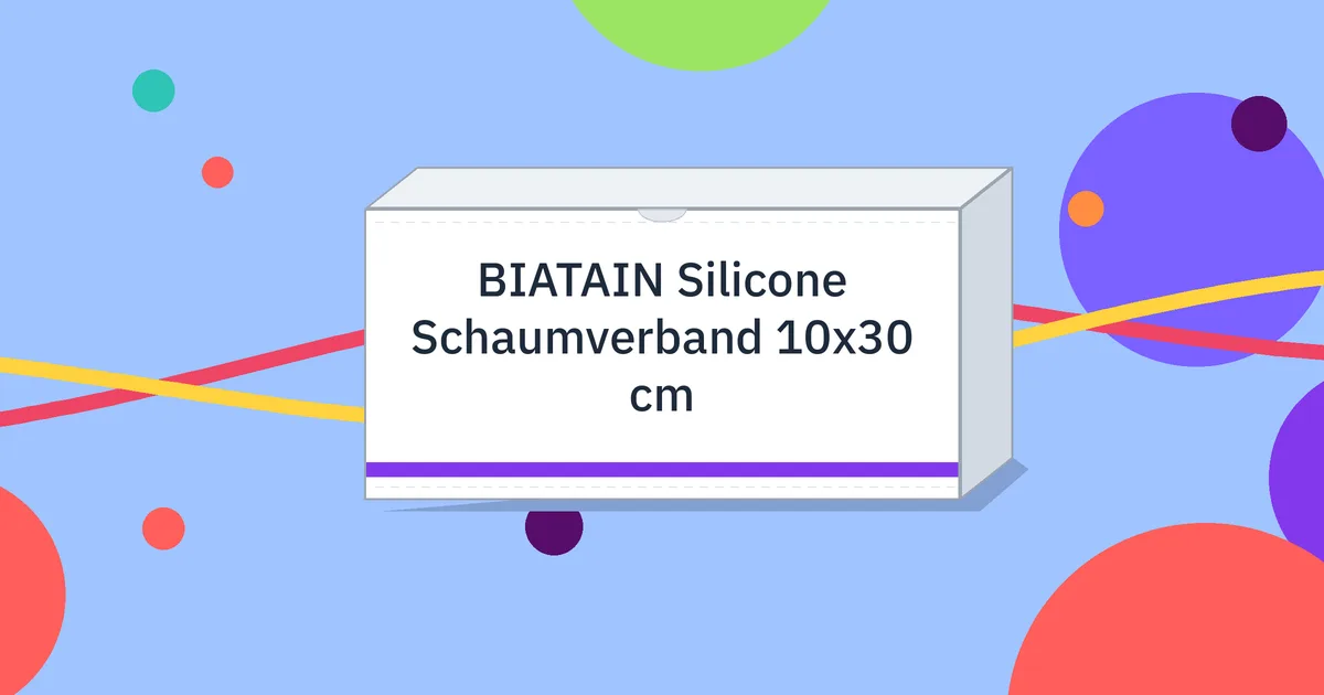 Symbolbild: Packung mit der Aufschrift BIATAIN Silicone Schaumverband 10x30 cm (PZN 18776244) – Verfügbarkeit und Bezug in Apotheken in Frankfurt am Main
