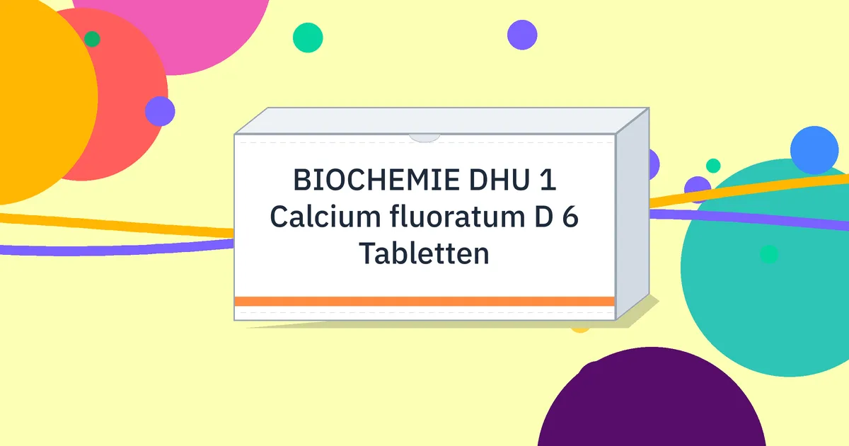 Symbolbild: Packung mit der Aufschrift BIOCHEMIE DHU 1 Calcium fluoratum D 6 Tabletten (PZN 02580378) – Verfügbarkeit und Bezug in Apotheken in Frankfurt am Main