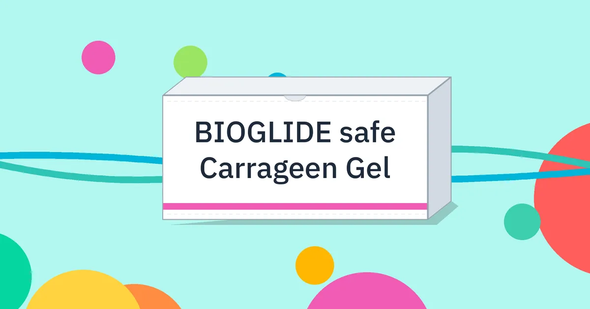 Symbolbild: Packung mit der Aufschrift BIOGLIDE safe Carrageen Gel (PZN 01348863) – Verfügbarkeit und Bezug in Apotheken in Frankfurt am Main