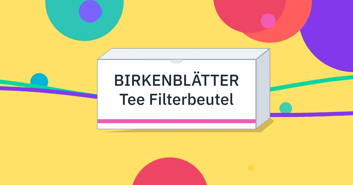 Symbolbild: Packung mit der Aufschrift BIRKENBLÄTTER Tee Filterbeutel (PZN 08542290) – Verfügbarkeit und Bezug in Apotheken in Frankfurt am Main