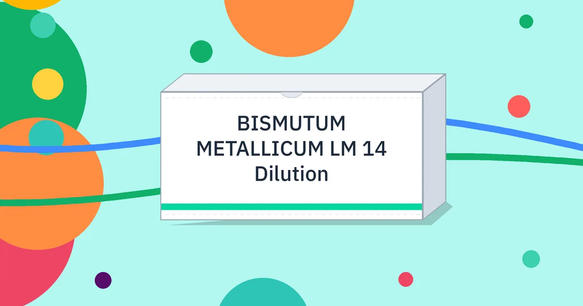 Symbolbild: Packung mit der Aufschrift BISMUTUM METALLICUM LM 14 Dilution (PZN 12794761) – Verfügbarkeit und Bezug in Apotheken in Frankfurt am Main