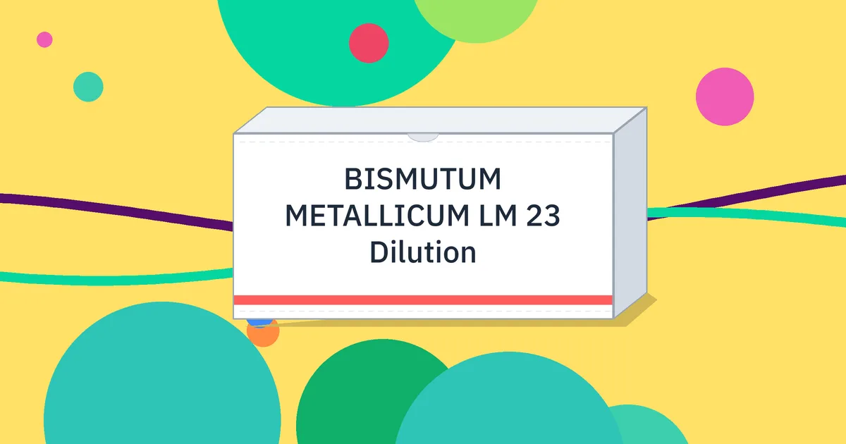 Symbolbild: Packung mit der Aufschrift BISMUTUM METALLICUM LM 23 Dilution (PZN 12794873) – Verfügbarkeit und Bezug in Apotheken in Frankfurt am Main