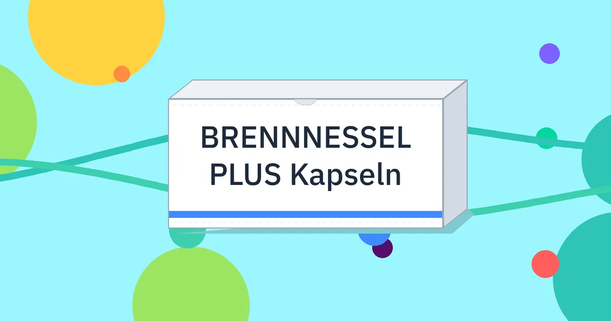 Symbolbild: Packung mit der Aufschrift BRENNNESSEL PLUS Kapseln (PZN 19076230) – Verfügbarkeit und Bezug in Apotheken in Frankfurt am Main