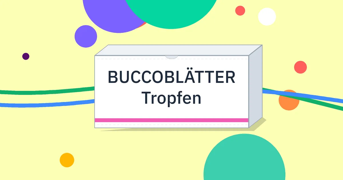 Symbolbild: Packung mit der Aufschrift BUCCOBLÄTTER Tropfen (PZN 17555021) – Verfügbarkeit und Bezug in Apotheken in Frankfurt am Main
