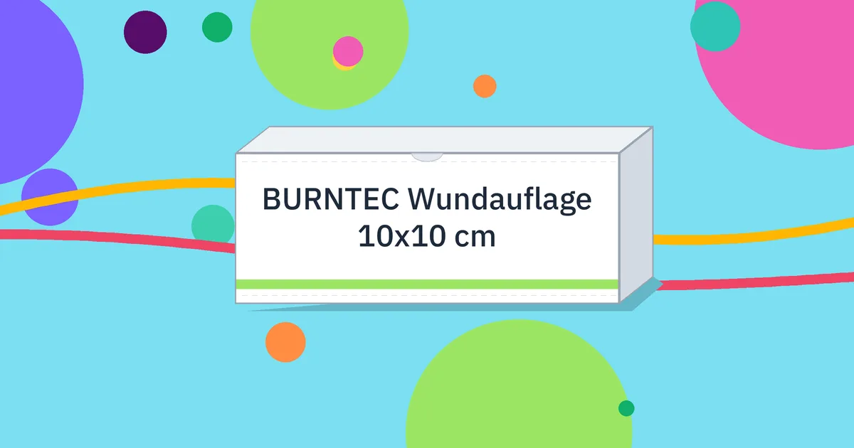 Symbolbild: Packung mit der Aufschrift BURNTEC Wundauflage 10x10 cm (PZN 15193588) – Verfügbarkeit und Bezug in Apotheken in Frankfurt am Main