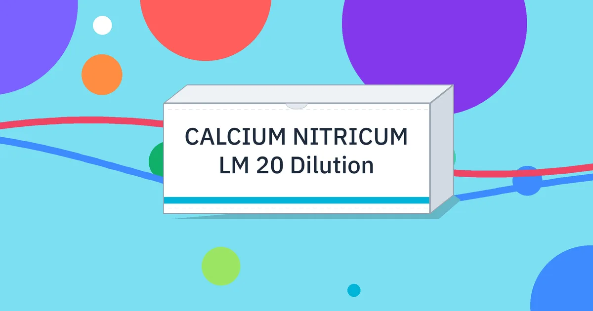 Symbolbild: Packung mit der Aufschrift CALCIUM NITRICUM LM 20 Dilution (PZN 13409825) – Verfügbarkeit und Bezug in Apotheken in Frankfurt am Main