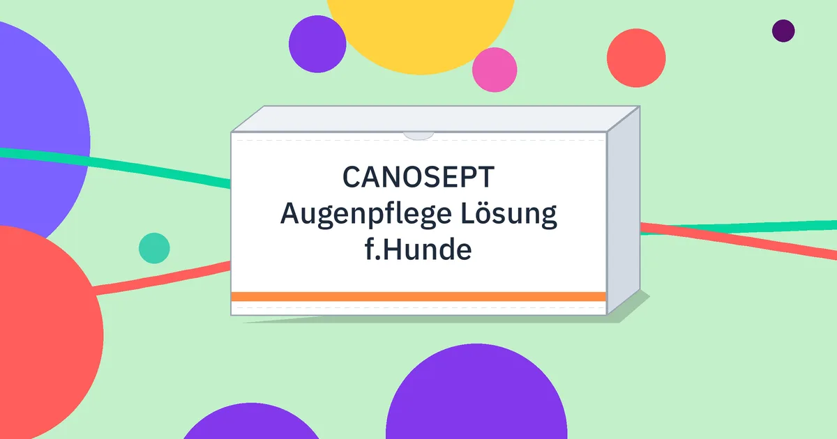 Symbolbild: Packung mit der Aufschrift CANOSEPT Augenpflege Lösung f.Hunde (PZN 11852539) – Verfügbarkeit und Bezug in Apotheken in Frankfurt am Main