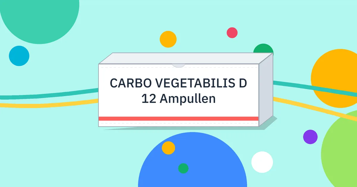 Symbolbild: Packung mit der Aufschrift CARBO VEGETABILIS D 12 Ampullen (PZN 11704833) – Verfügbarkeit und Bezug in Apotheken in Frankfurt am Main