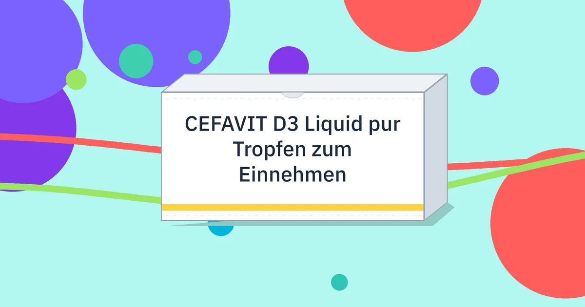 Symbolbild: Packung mit der Aufschrift CEFAVIT D3 Liquid pur Tropfen zum Einnehmen (PZN 14218116) – Verfügbarkeit und Bezug in Apotheken in Frankfurt am Main