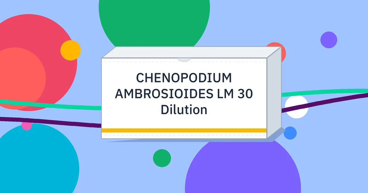 Symbolbild: Packung mit der Aufschrift CHENOPODIUM AMBROSIOIDES LM 30 Dilution (PZN 13440574) – Verfügbarkeit und Bezug in Apotheken in Frankfurt am Main