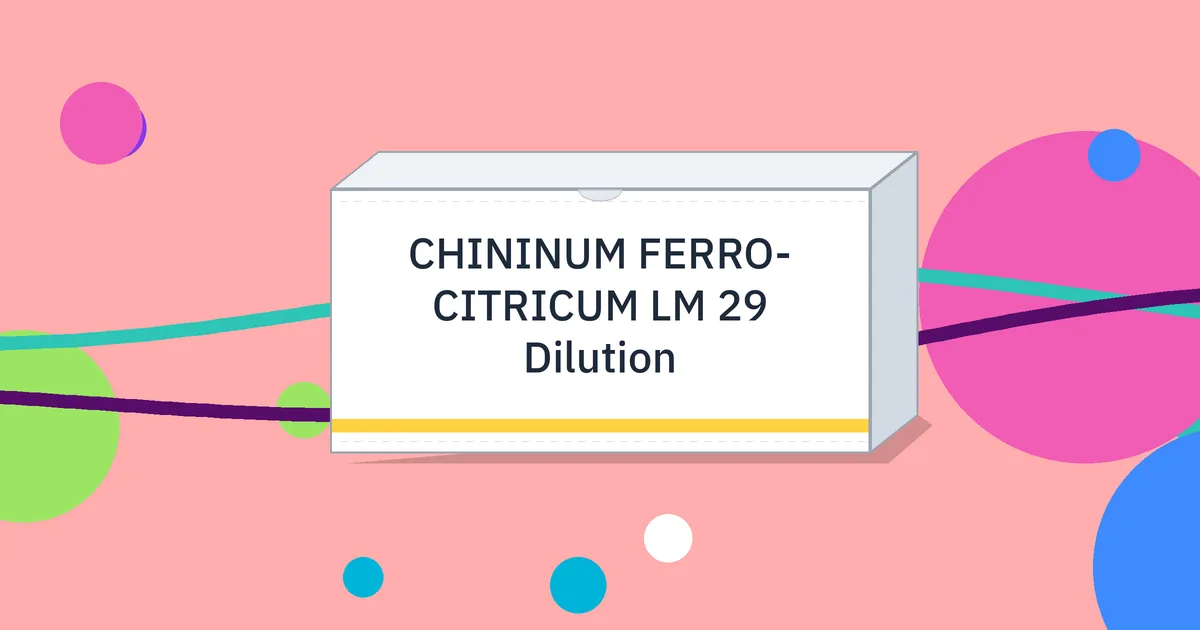 Symbolbild: Packung mit der Aufschrift CHININUM FERRO-CITRICUM LM 29 Dilution (PZN 13442449) – Verfügbarkeit und Bezug in Apotheken in Frankfurt am Main