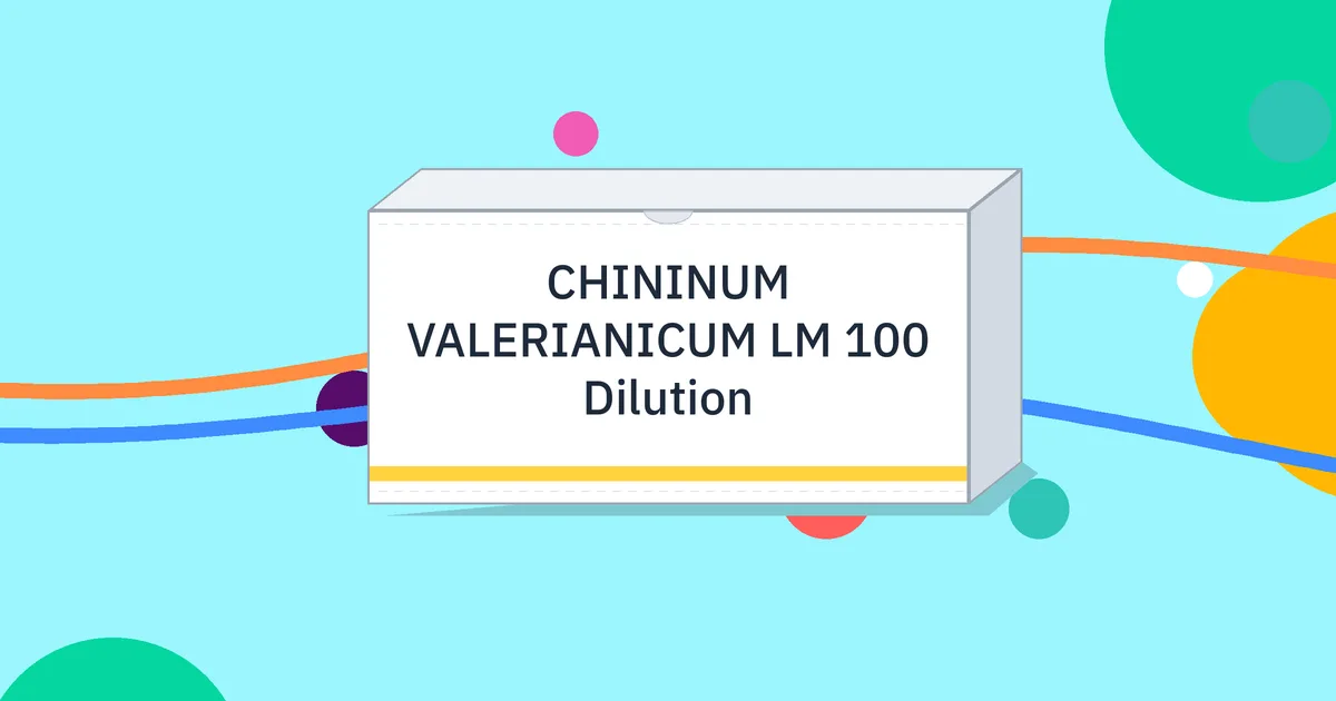 Symbolbild: Packung mit der Aufschrift CHININUM VALERIANICUM LM 100 Dilution (PZN 13443006) – Verfügbarkeit und Bezug in Apotheken in Frankfurt am Main