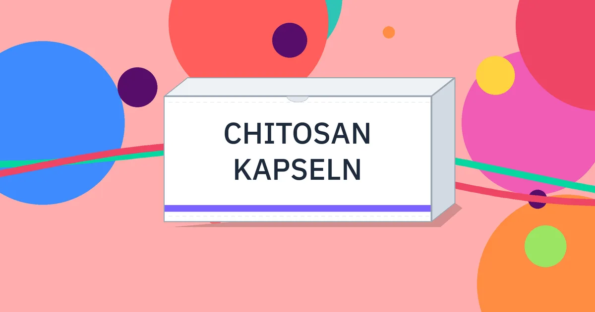 Symbolbild: Packung mit der Aufschrift CHITOSAN KAPSELN (PZN 04156940) – Verfügbarkeit und Bezug in Apotheken in Frankfurt am Main