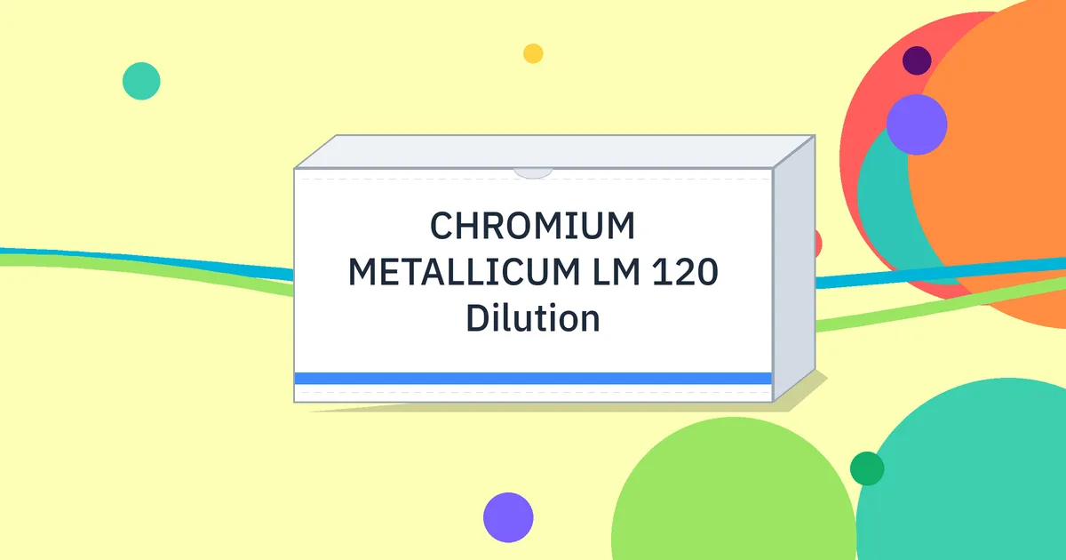 Symbolbild: Packung mit der Aufschrift CHROMIUM METALLICUM LM 120 Dilution (PZN 12818119) – Verfügbarkeit und Bezug in Apotheken in Frankfurt am Main