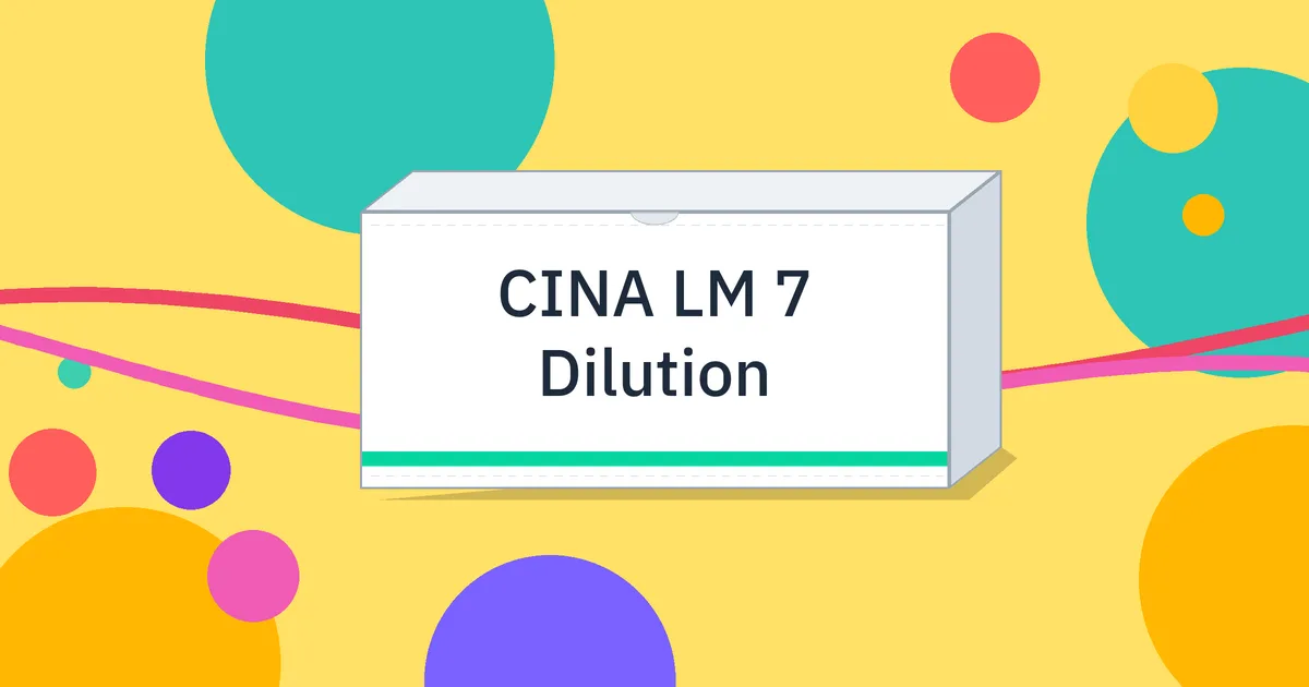 Symbolbild: Packung mit der Aufschrift CINA LM 7 Dilution (PZN 12819449) – Verfügbarkeit und Bezug in Apotheken in Frankfurt am Main