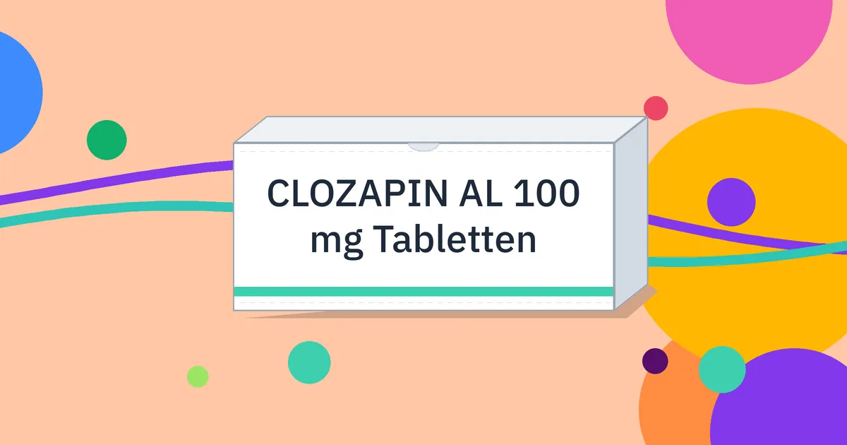 Symbolbild: Packung mit der Aufschrift CLOZAPIN AL 100 mg Tabletten (PZN 18239664) – Verfügbarkeit und Bezug in Apotheken in Frankfurt am Main
