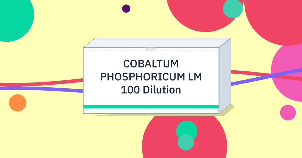 Symbolbild: Packung mit der Aufschrift COBALTUM PHOSPHORICUM LM 100 Dilution (PZN 12824338) – Verfügbarkeit und Bezug in Apotheken in Frankfurt am Main