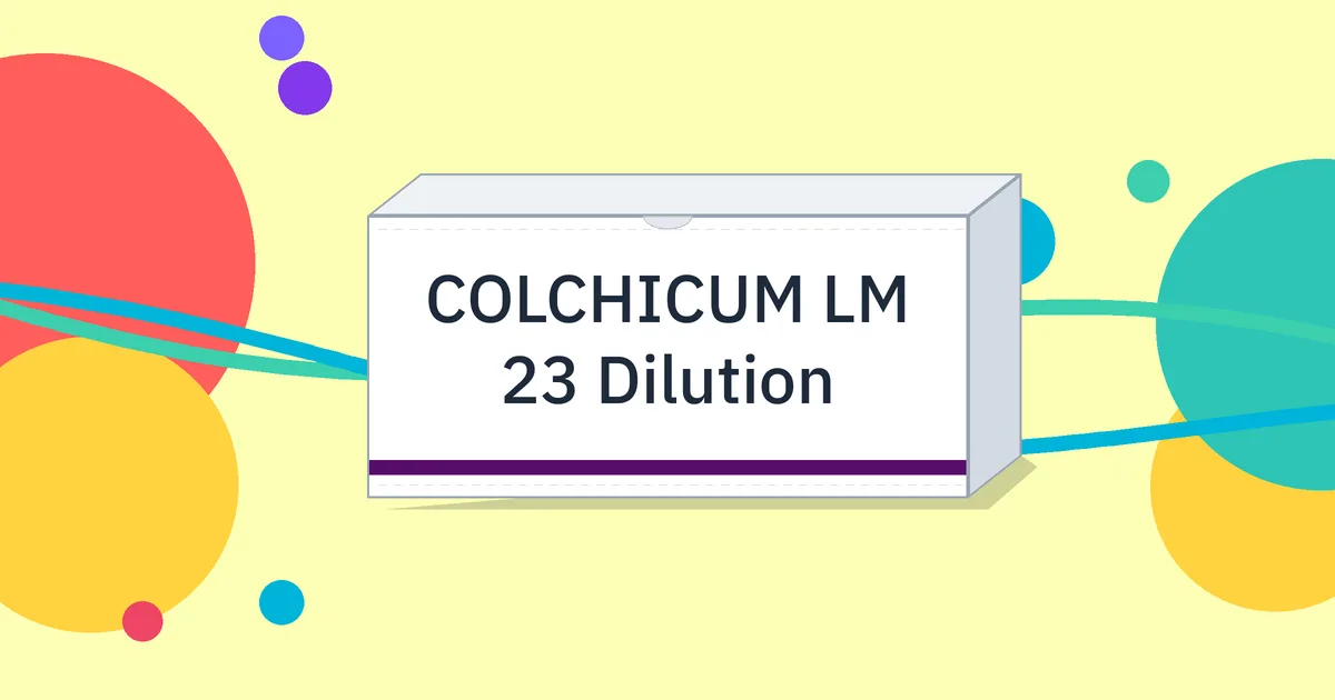 Symbolbild: Packung mit der Aufschrift COLCHICUM LM 23 Dilution (PZN 12832332) – Verfügbarkeit und Bezug in Apotheken in Frankfurt am Main